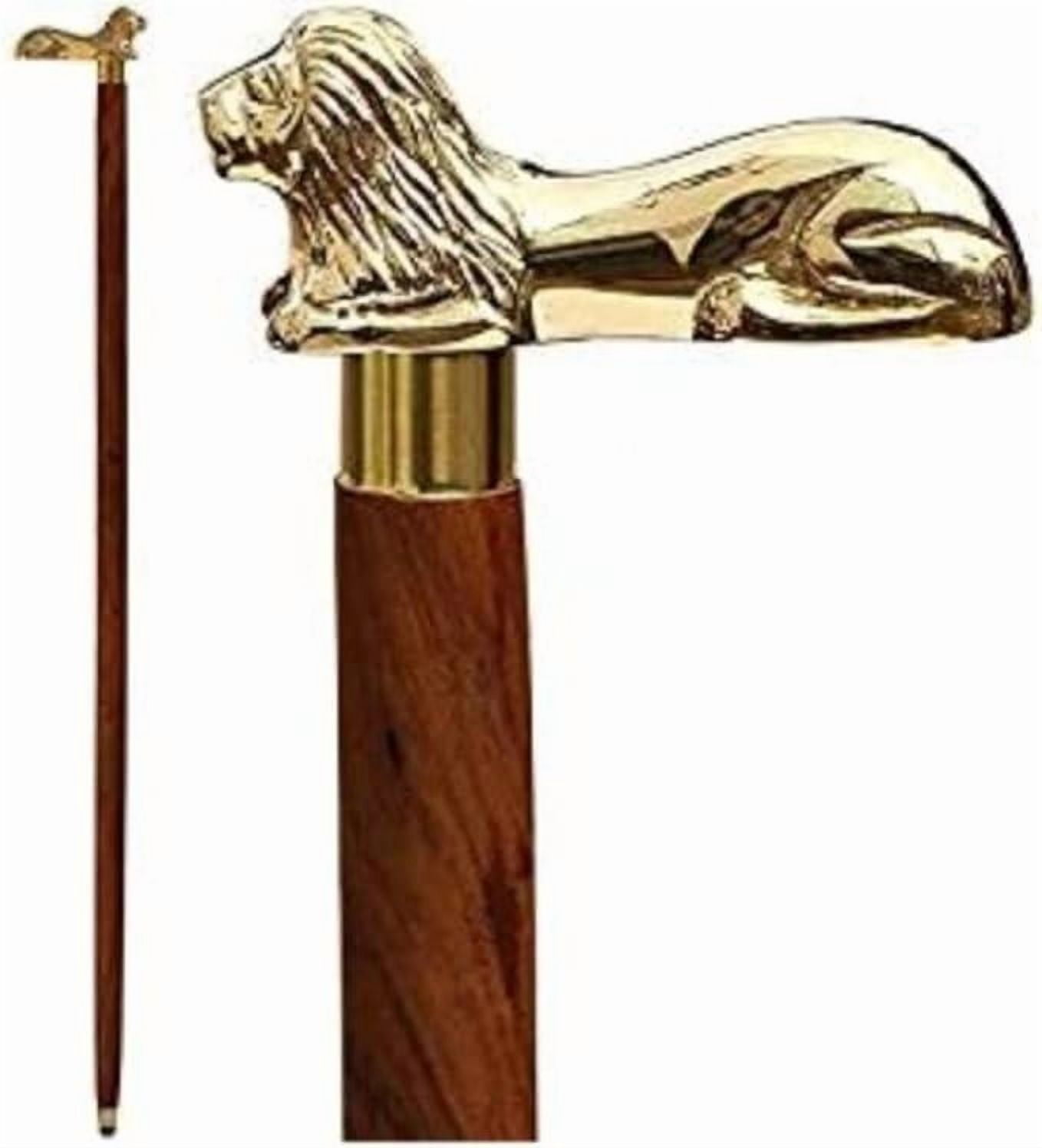 Nautical Fish Head Handle Walking Stick Cane for Hiking Vintage Style ...