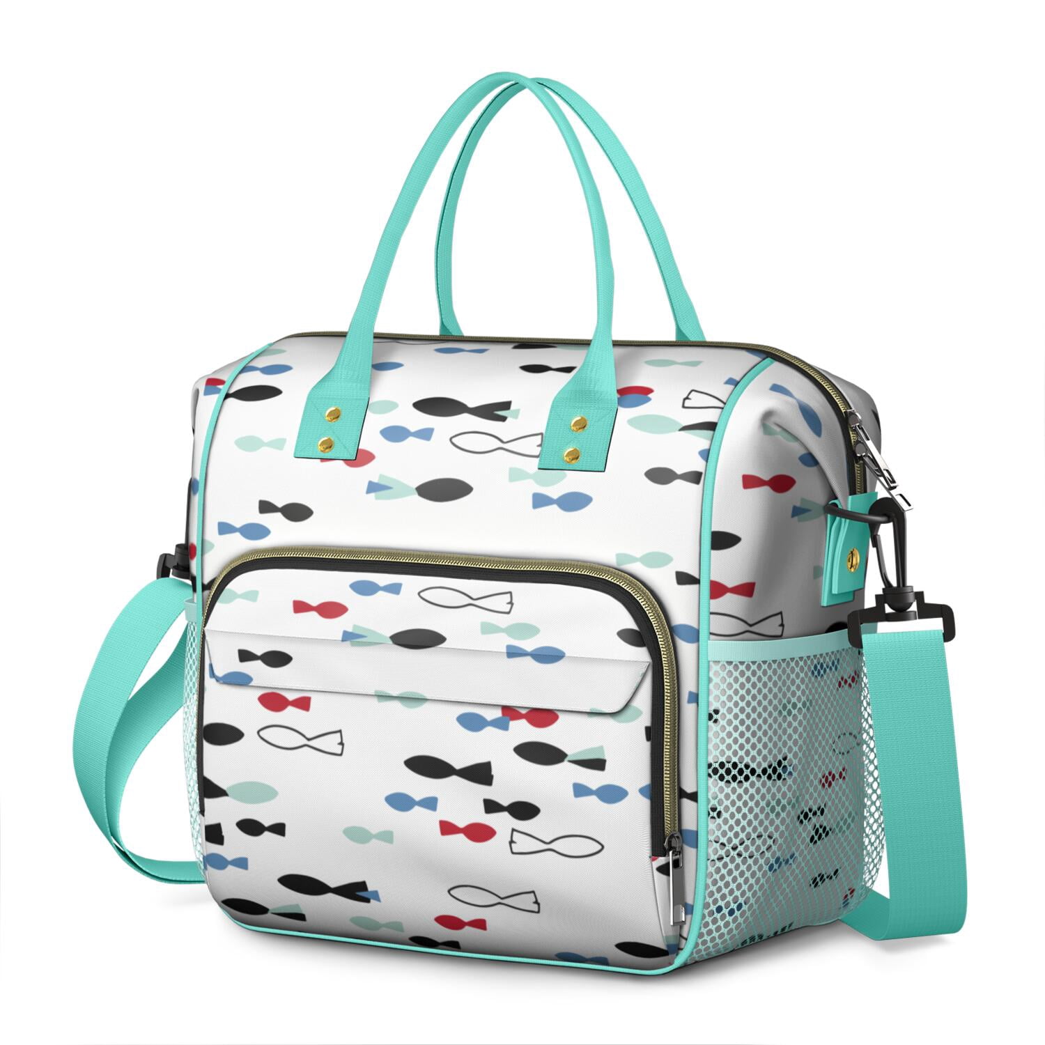 Nautical Fish Life Lunch Tote – Waterproof Insulated Cooler Bag with ...