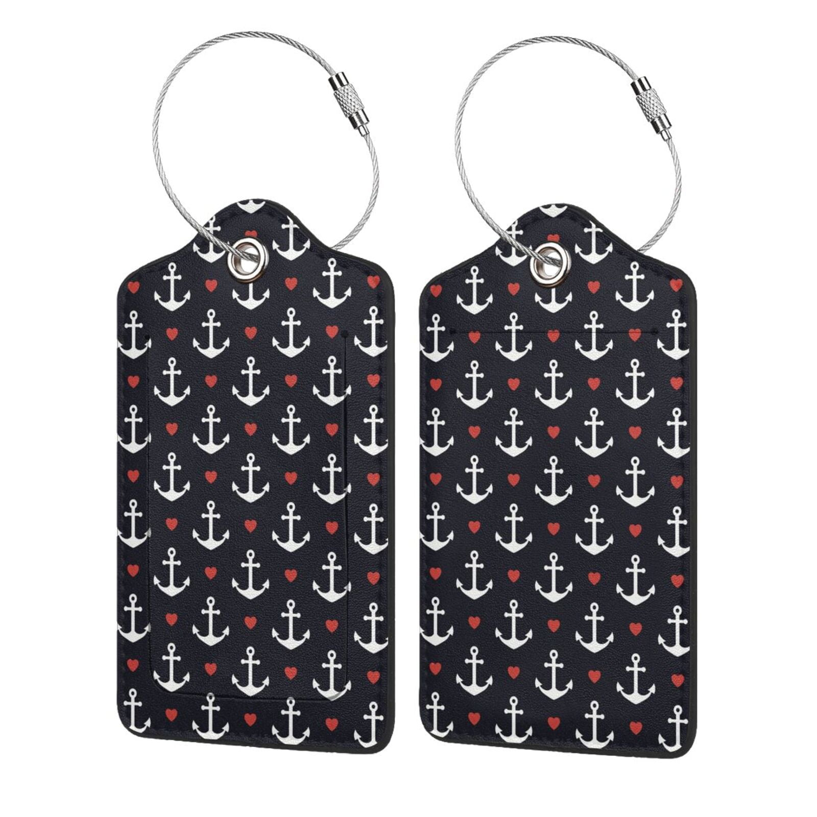 Nautical Funny Anchor Pattern Luggage Tags for Suitcase Tags ...