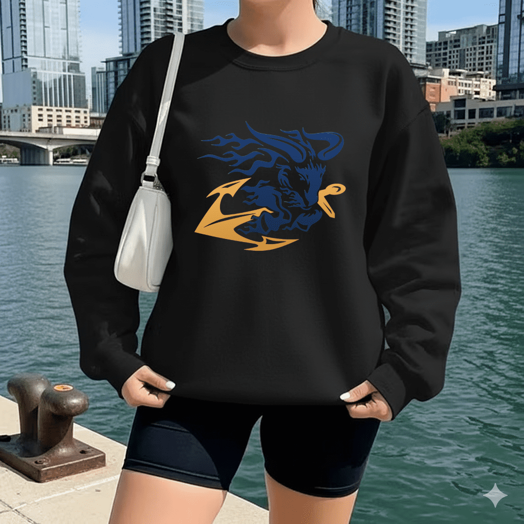 Nautical Goat With Anchor Marine Strength Pride Symbol Sweatshirt up to ...