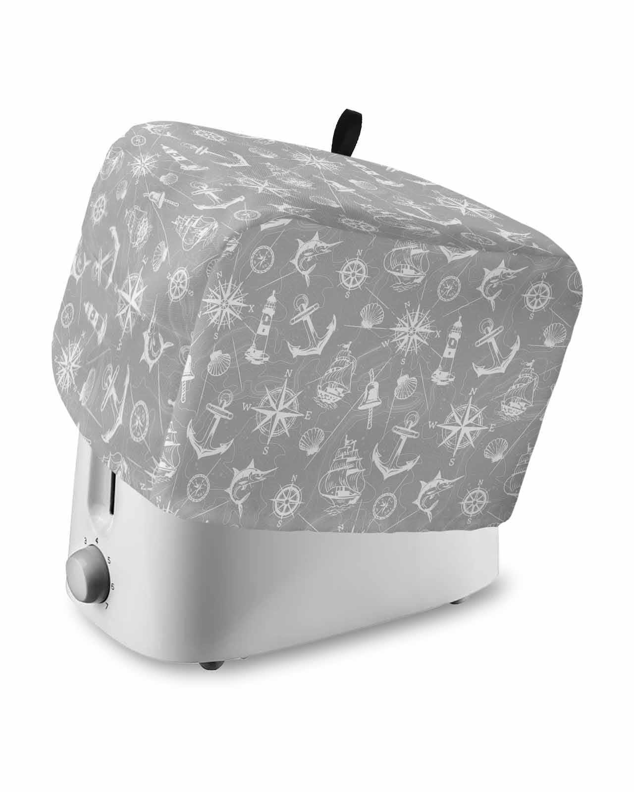 Nautical Grey Small Toaster Cover 2 Slice, Kitchen Appliance Covers ...