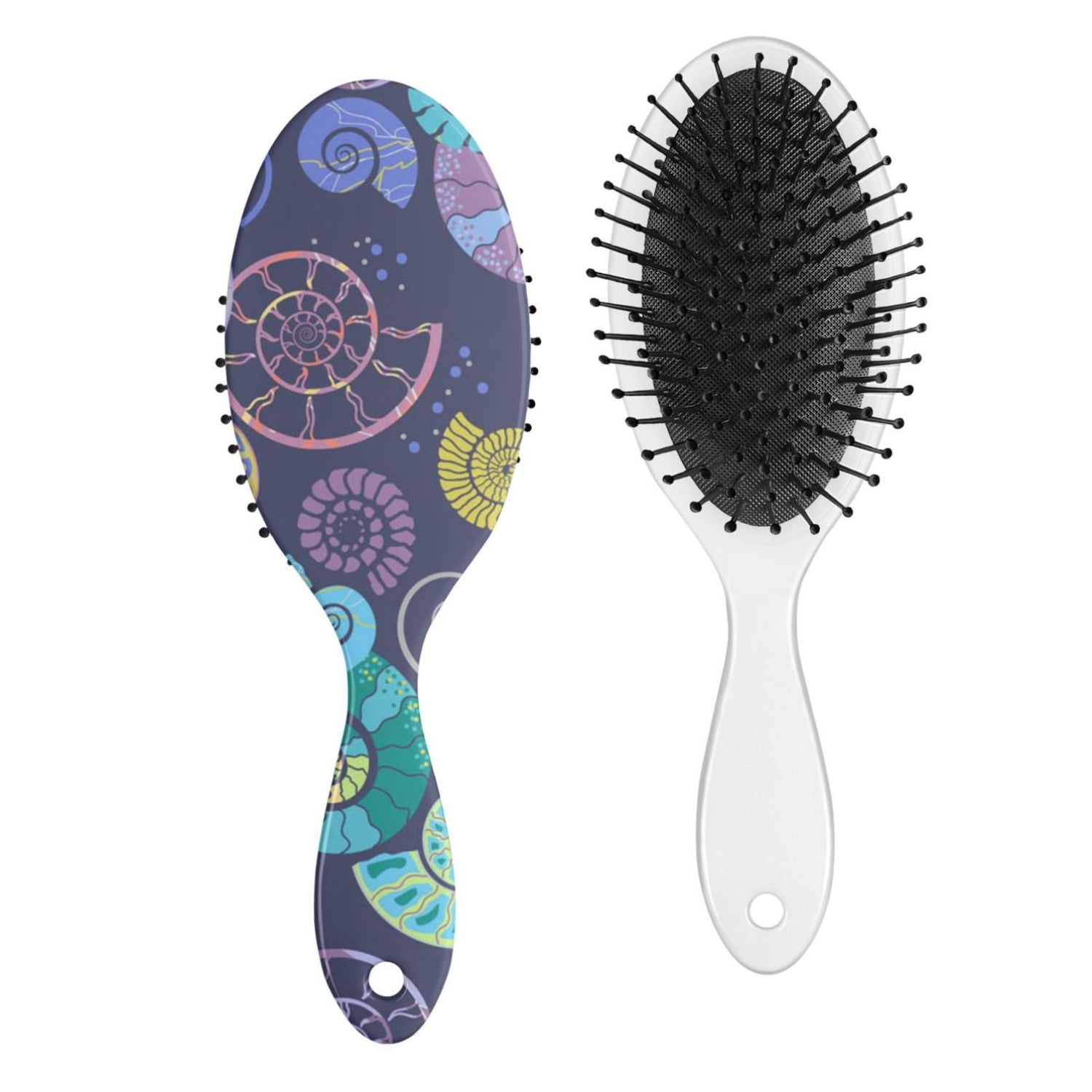 Nautical Hair Brush with Cute Seashell and Coral Design, Tropical ...