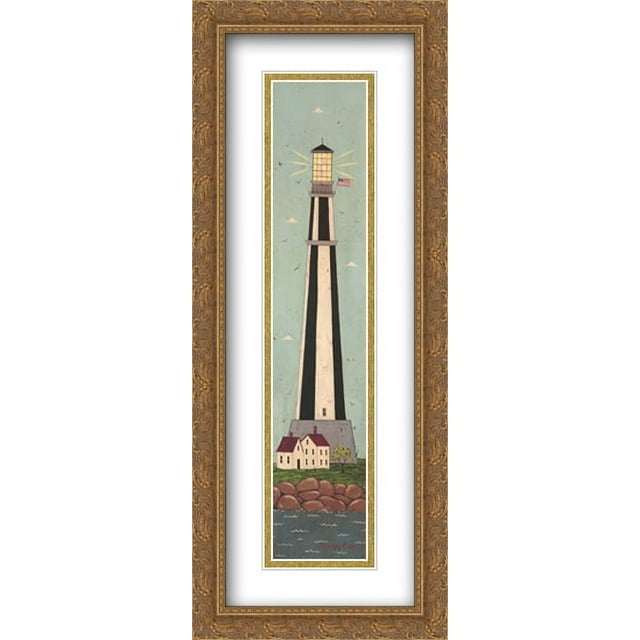 Nautical IV 2x Matted 11x32 Large Gold Ornate Framed Art Print by ...