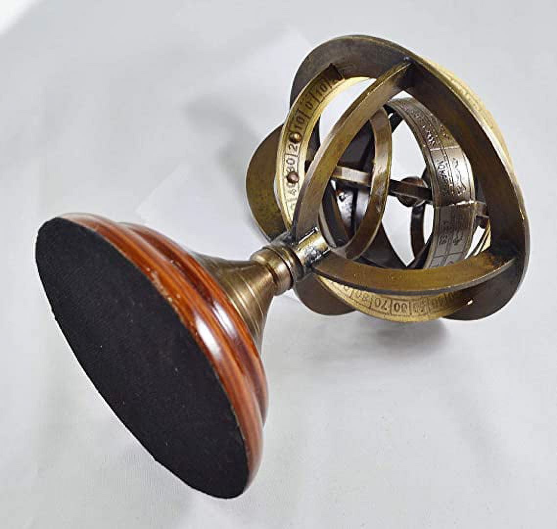 Nautical India 8'' Brass Armillary - Marine Astronomical Brass Engraved ...