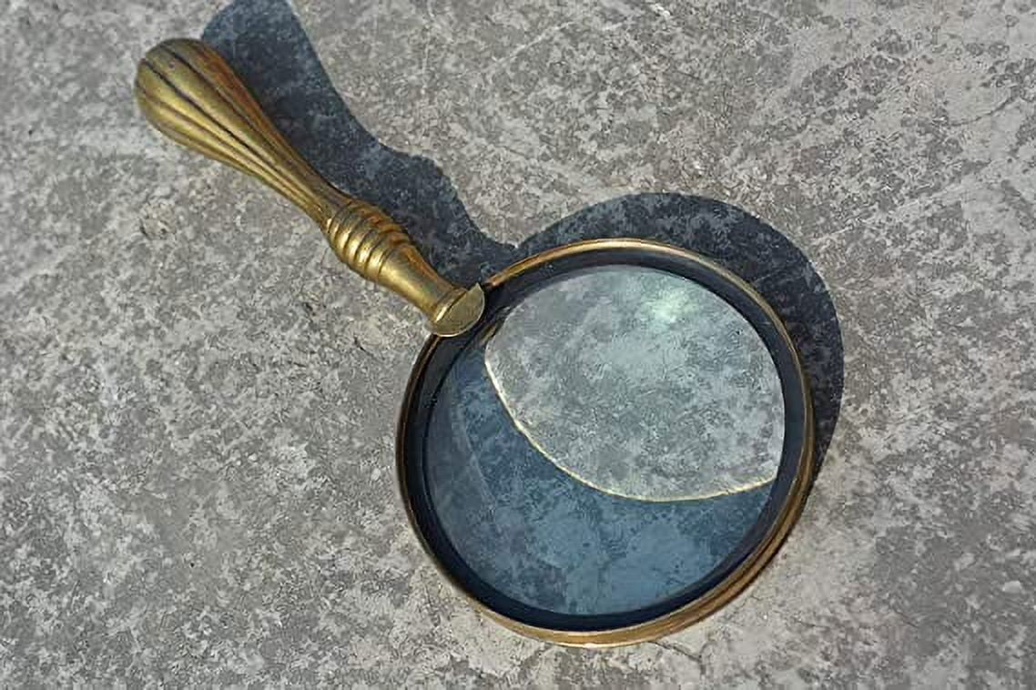 Nautical India Brass Magnifier Beautiful Hand Held Magnifying Glass ...