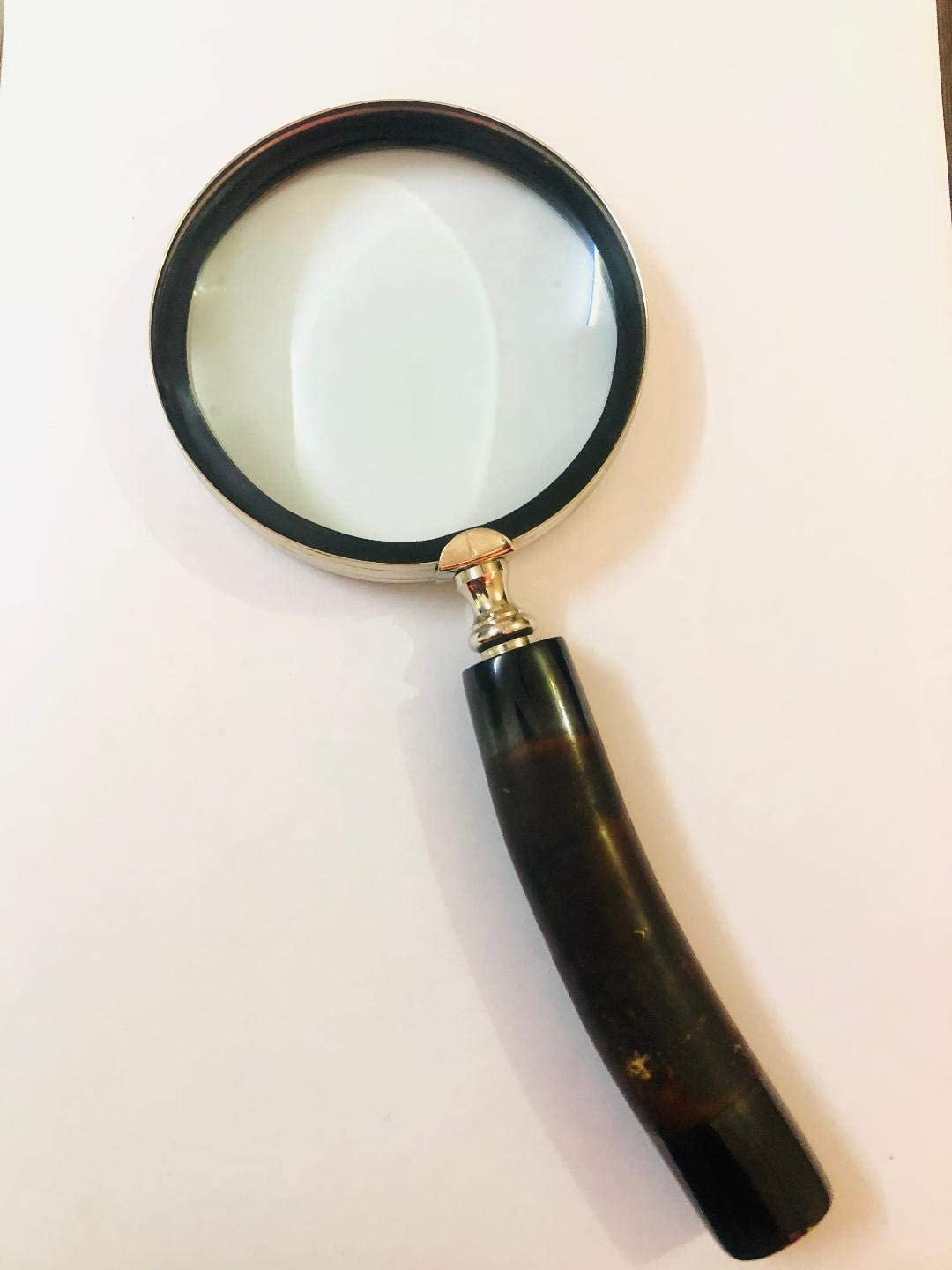 Nautical India Nickel Magnifier Lens Dia 4" Magnifying Glass for ...