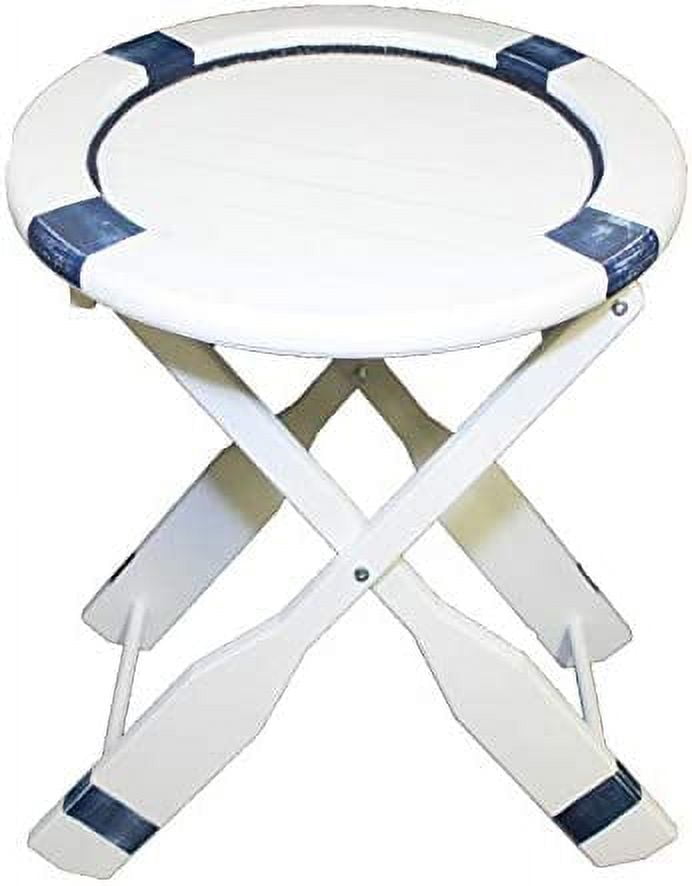 Nautical Life Ring Table - Made of Wood with Paddle Legs - Nautical ...