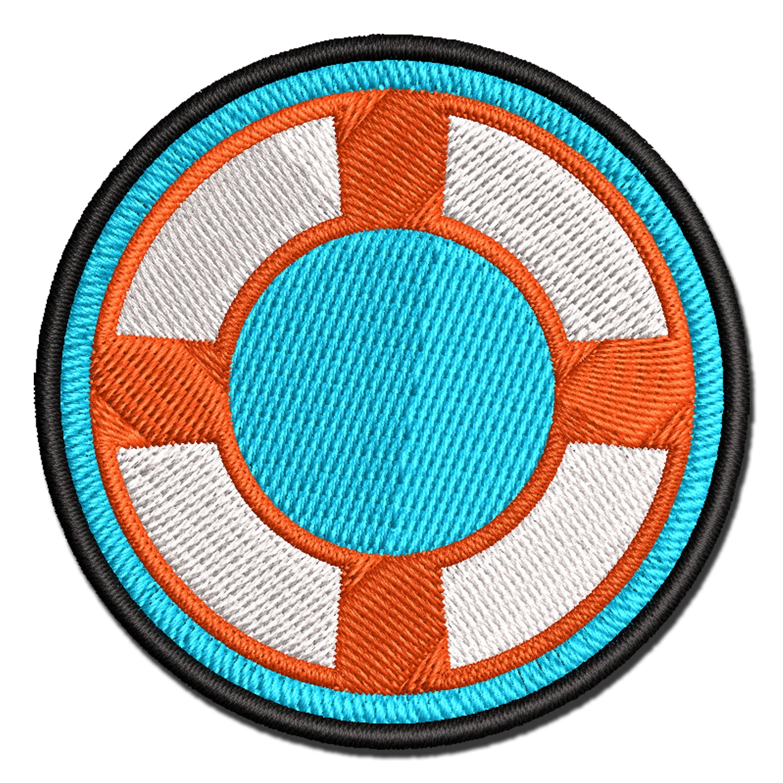Nautical Lifesaver Applique Multi-Color Embroidered Iron-On Patch - 2.0 ...