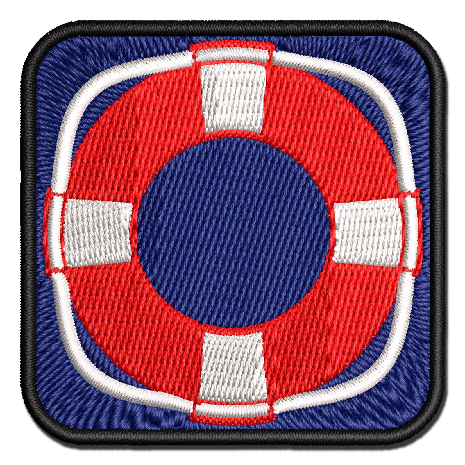 Nautical Lifesaver Buoy Preserver Applique Multi-Color Embroidered Iron ...