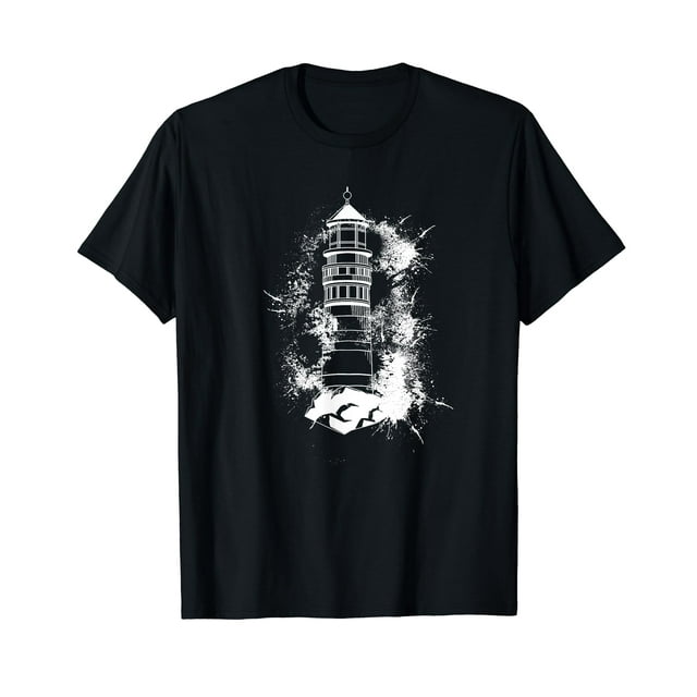 Nautical Lighthouse Coast Water Sea Mist - Ocean Lighthouse T-Shirt ...