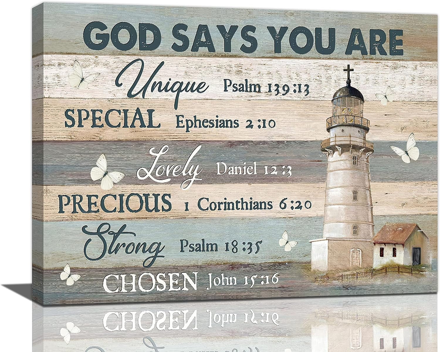 Nautical Lighthouse Wall Art Christian Cross Lighthouse Wall Decor God ...