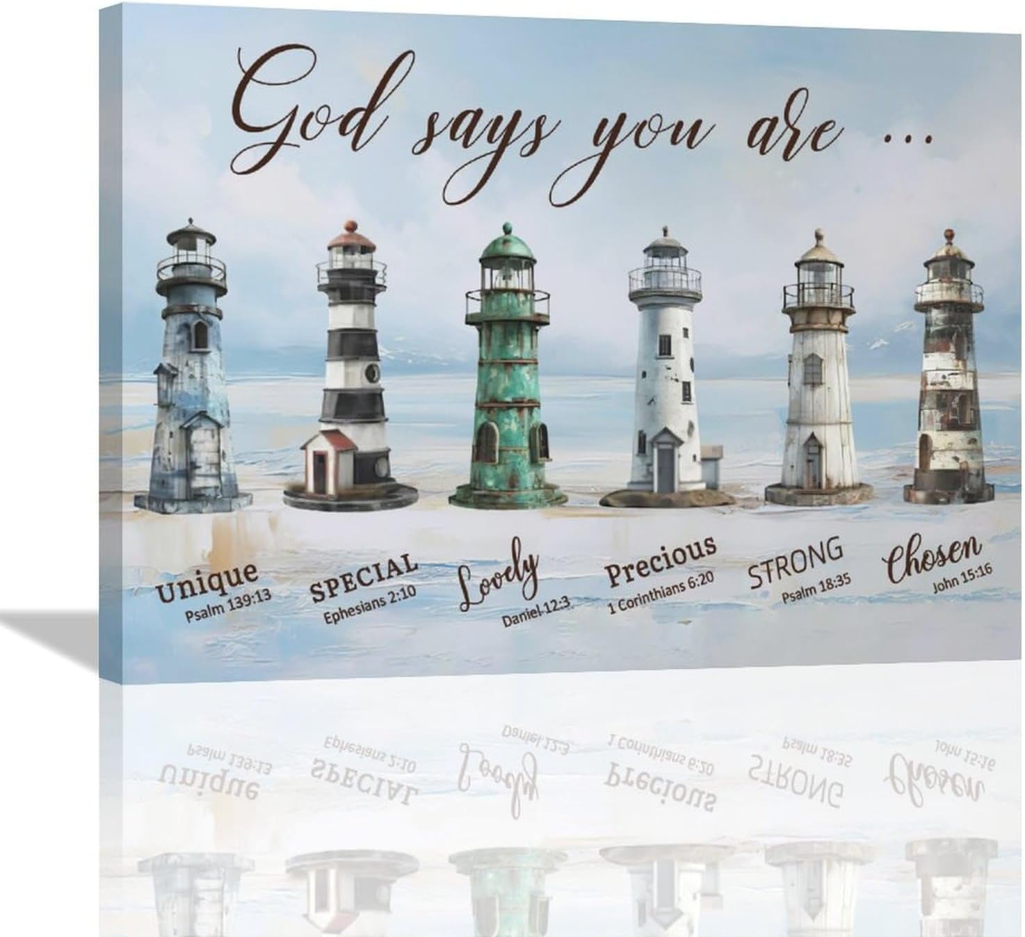 Nautical Lighthouse Wall Art Farmhouse Beach Lighthouse Wall Decor ...