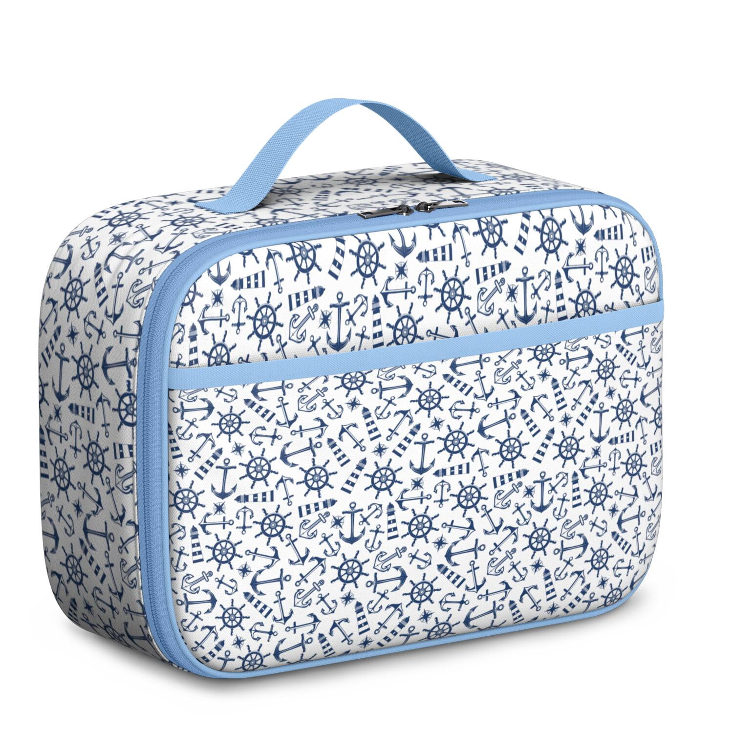 Nautical Lunch Bag – Anchor Boat Sea Seaside Coastal Marine Waves Ocean ...