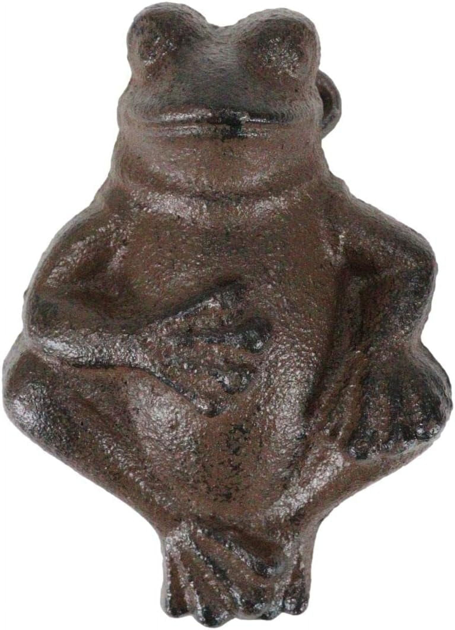 Nautical Marine Cast Iron Metal Belly Frog Toad Sculpture with Built in ...