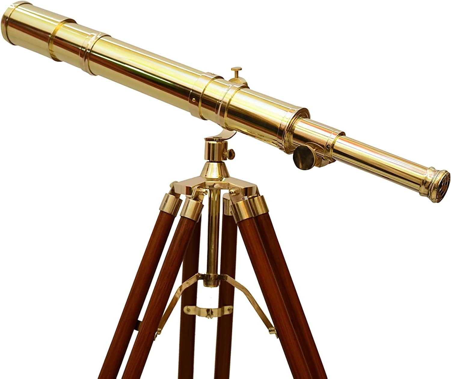 Nautical Marine Navy Telescope Solid Brass Shiny Brass Telescope with ...