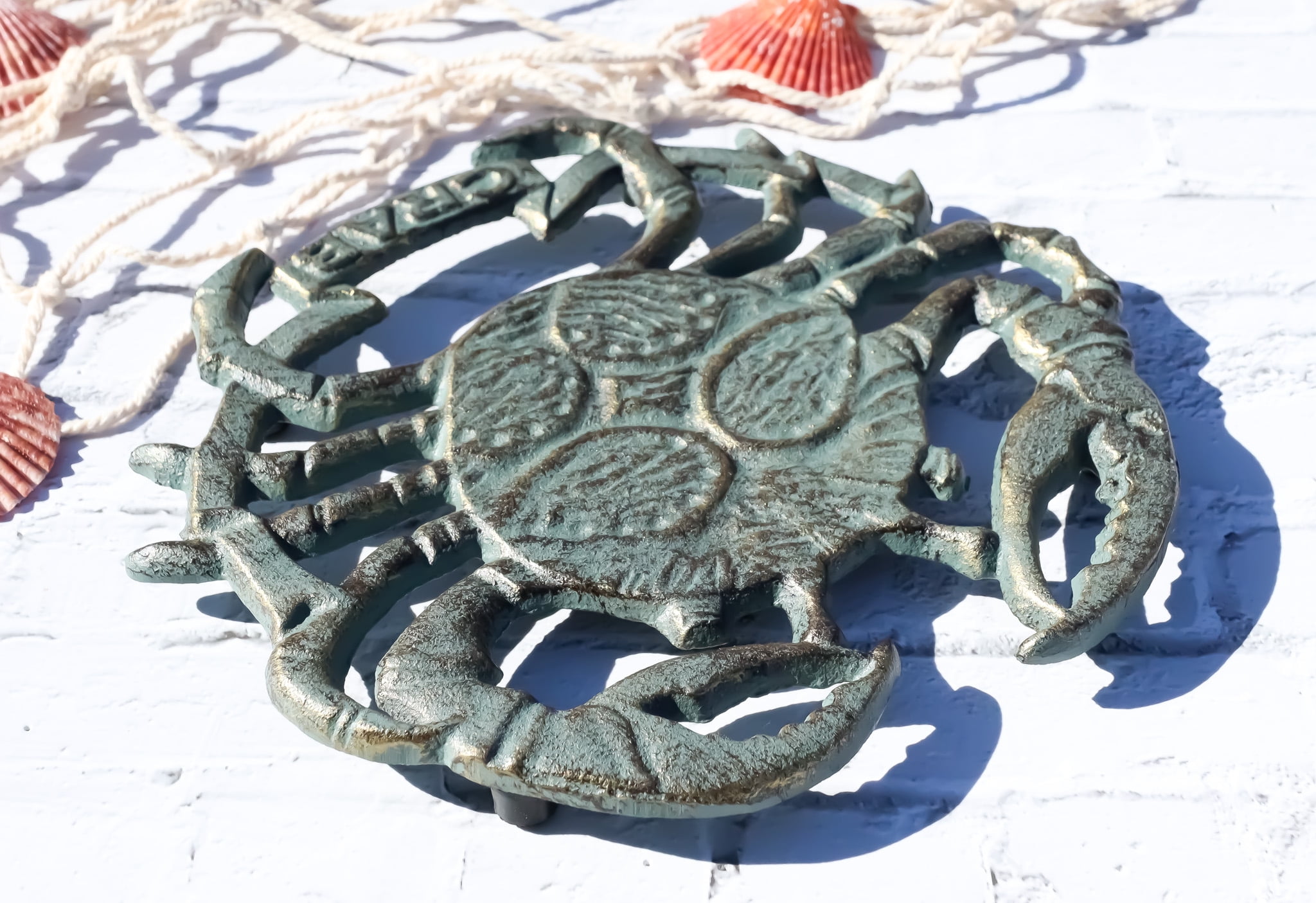 Nautical Marine Verdigris Sea King Crab Rustic Cast Iron Wall Or Table ...