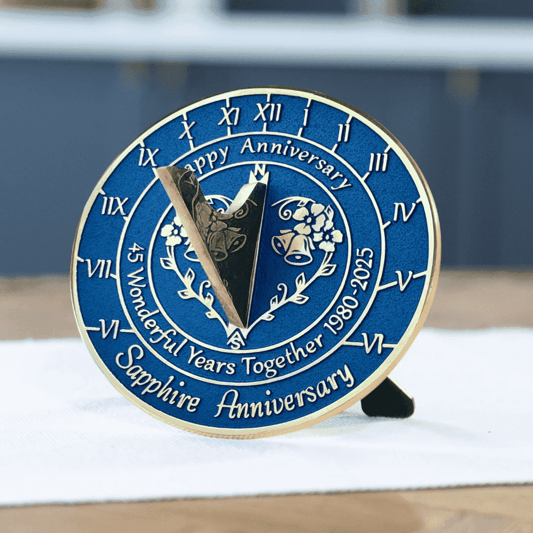 Nautical-Mart 45th Sapphire Wedding Anniversary Sundial Gift Great ...