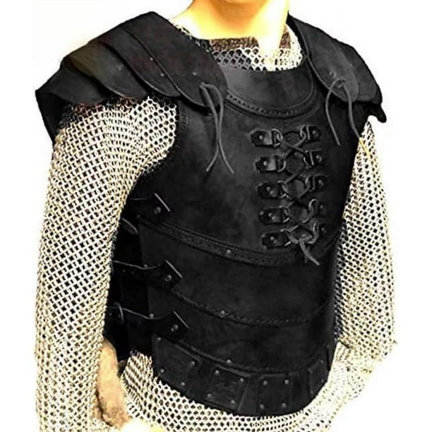 Nautical-Mart The Medieval Knights Genuine Leather Vest Armor LARP ...