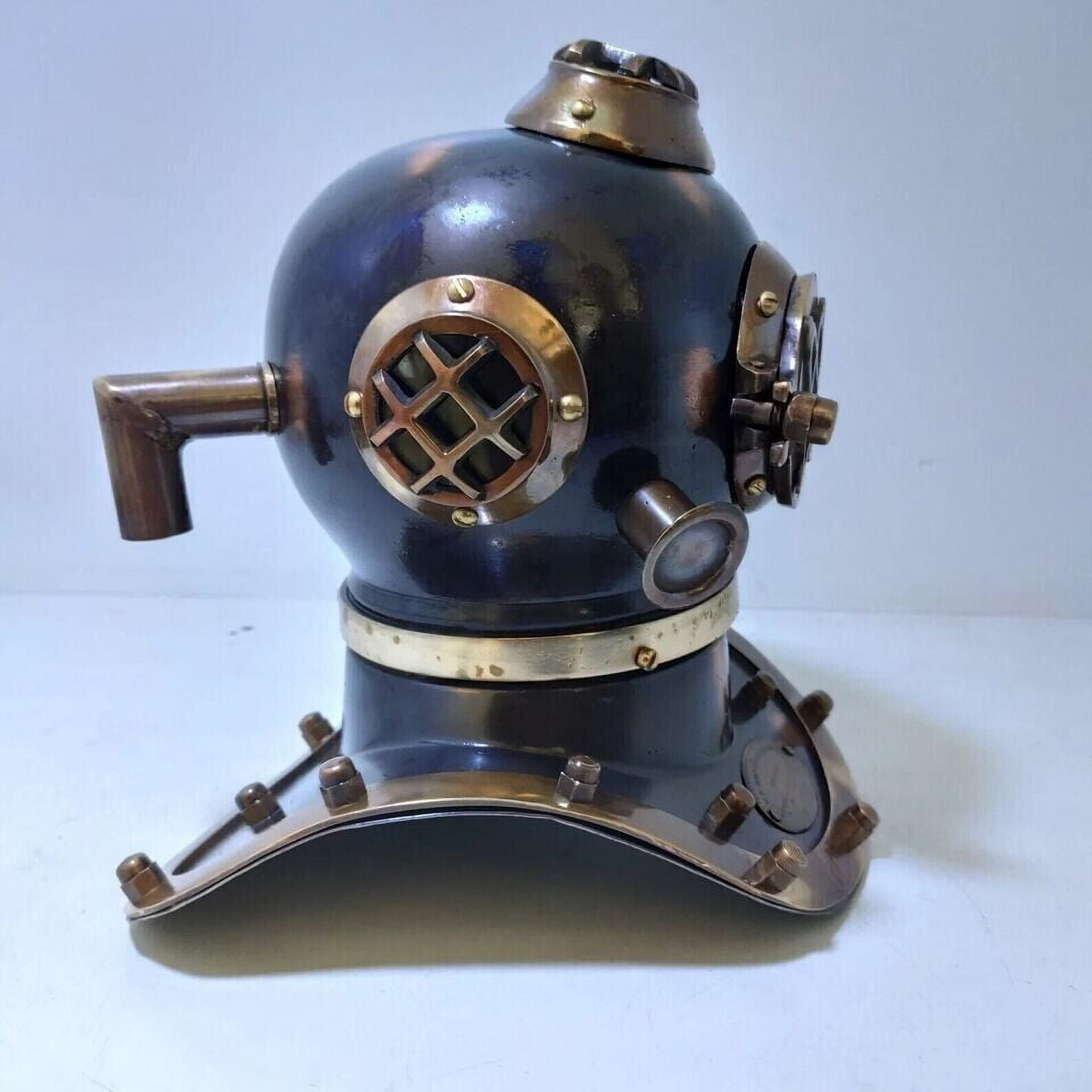 Nautical Mini Diving helmet Clock Scuba US Navy V Mark Divers Helmet ...