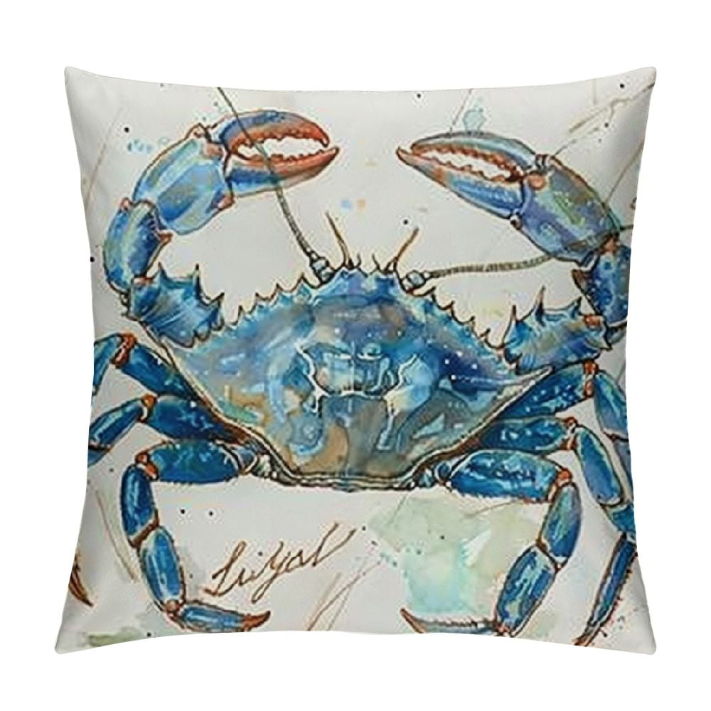 Nautical Ocean Animal Decor Throw Pillow Cover, Sea Underwater ...