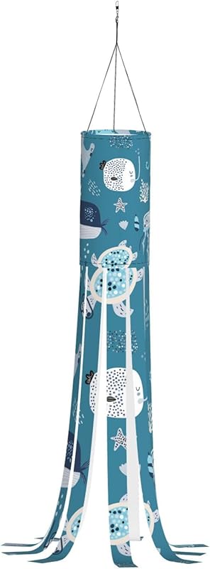 Nautical Ocean Halloween Windsock,40In Wind Socks for Outside Heavy ...