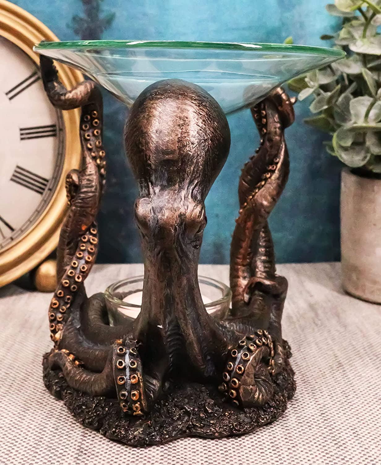 Nautical Ocean Marine Octopus Head Arms Tentacles Oil Warmer Or Wax ...