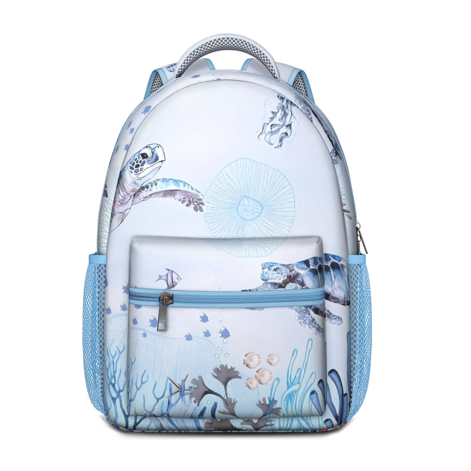 Nautical Ocean Sea Turtle Lunch Bag – Tropical Marine Life with Coral ...