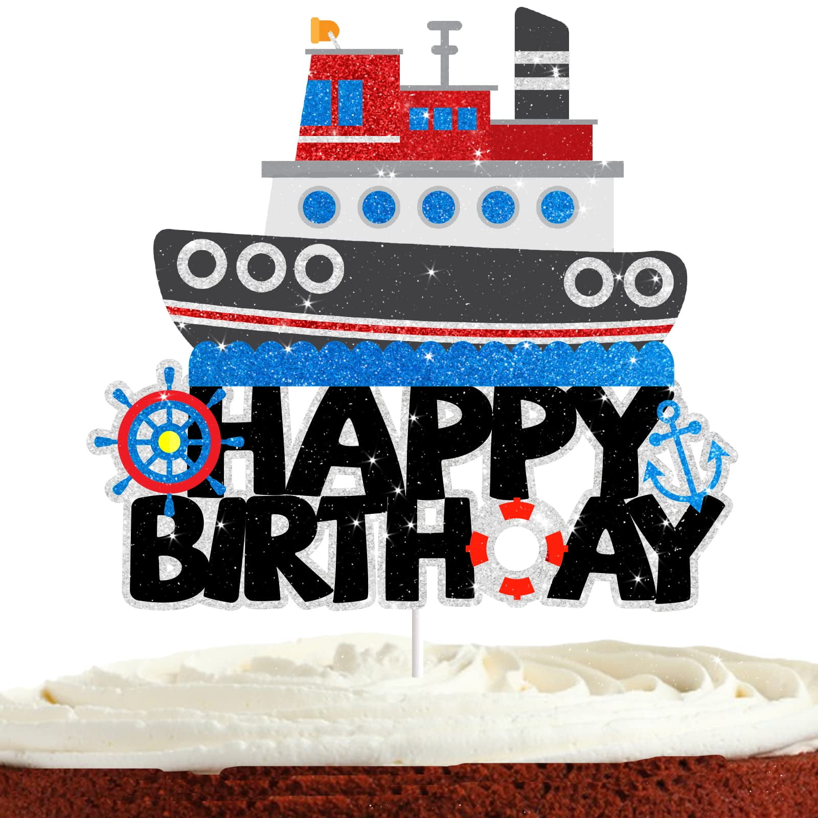 Nautical Party DecorationsTRDN For Boys Girls Cartoon Yacht Ship Happy ...