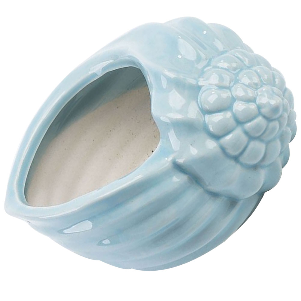 Conch Shaped Flowerpot Wave Pattern Outdoor Plant Pots Blue - Walmart.com