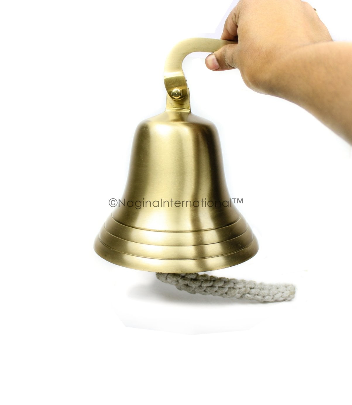 Nautical Premium Polished Brass and Nickel Coated Door Functional Bells ...