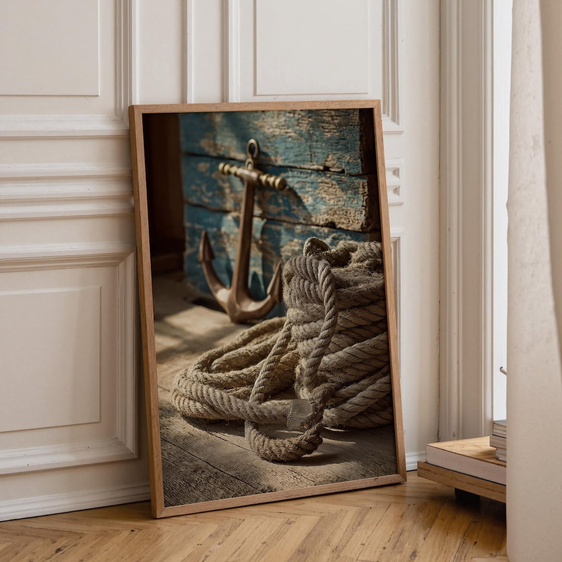 Nautical Rope Anchor Coastal Décor Beach House Rustic Maritime ...
