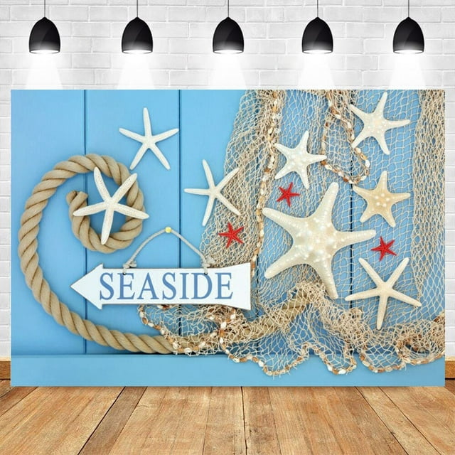 Nautical Rudder Starfish Sea Theme Baby Birthday Portrait Photography ...