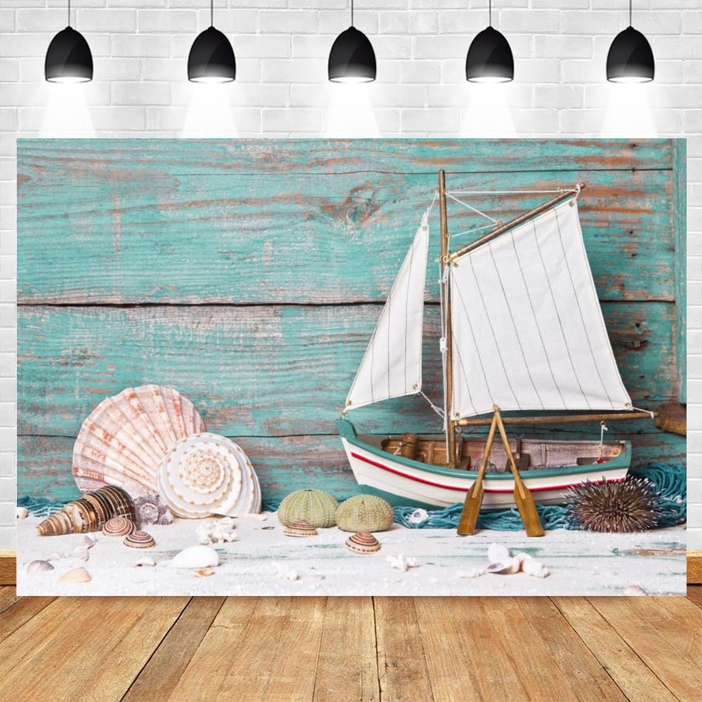 Nautical Rudder Starfish Sea Theme Baby Birthday Portrait Photography ...
