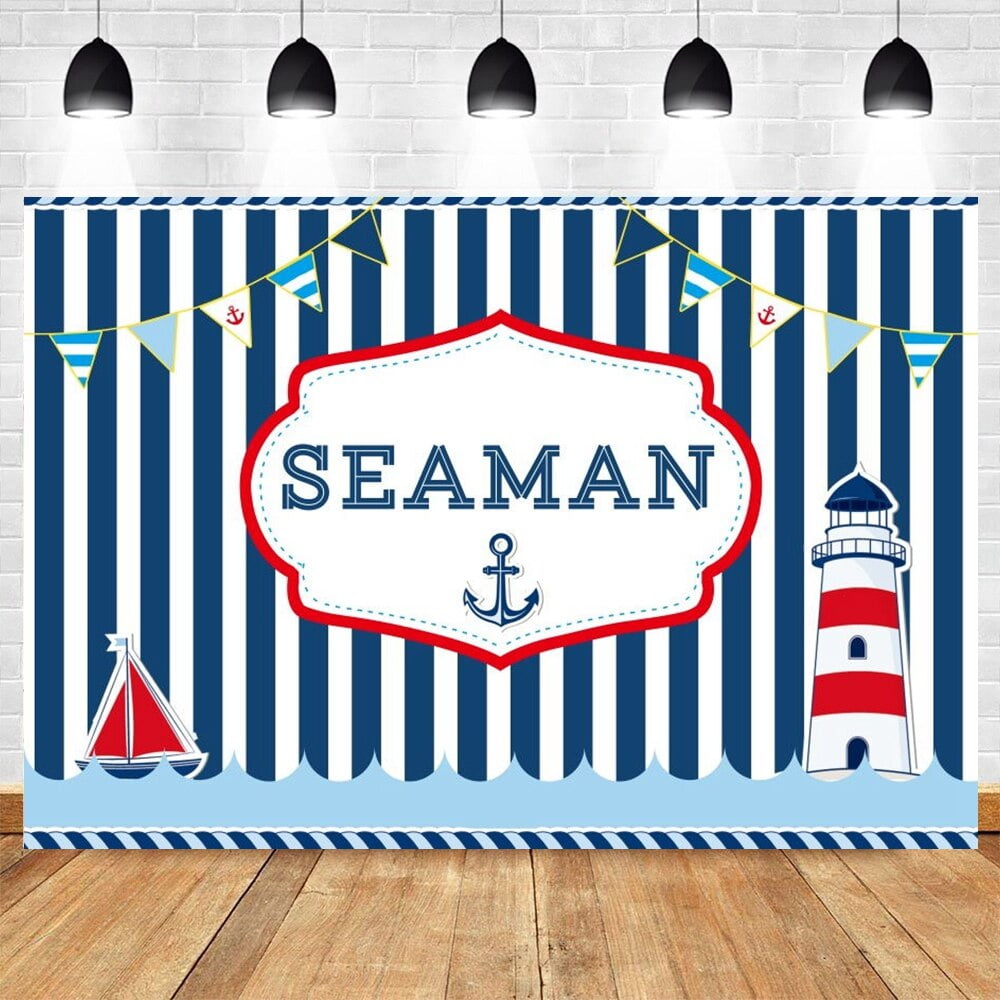 Nautical Rudder Starfish Sea Theme Baby Birthday Portrait Photography ...