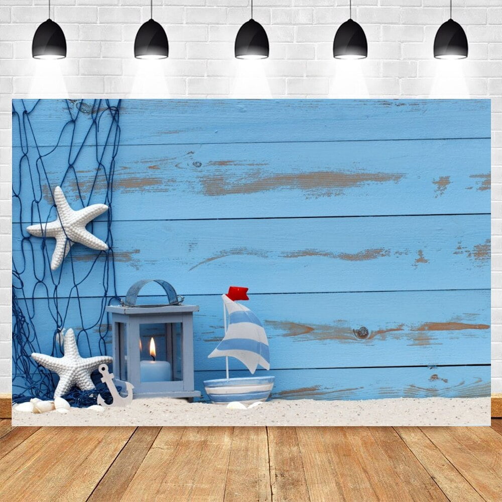 Nautical Rudder Starfish Sea Theme Baby Birthday Portrait Photography ...