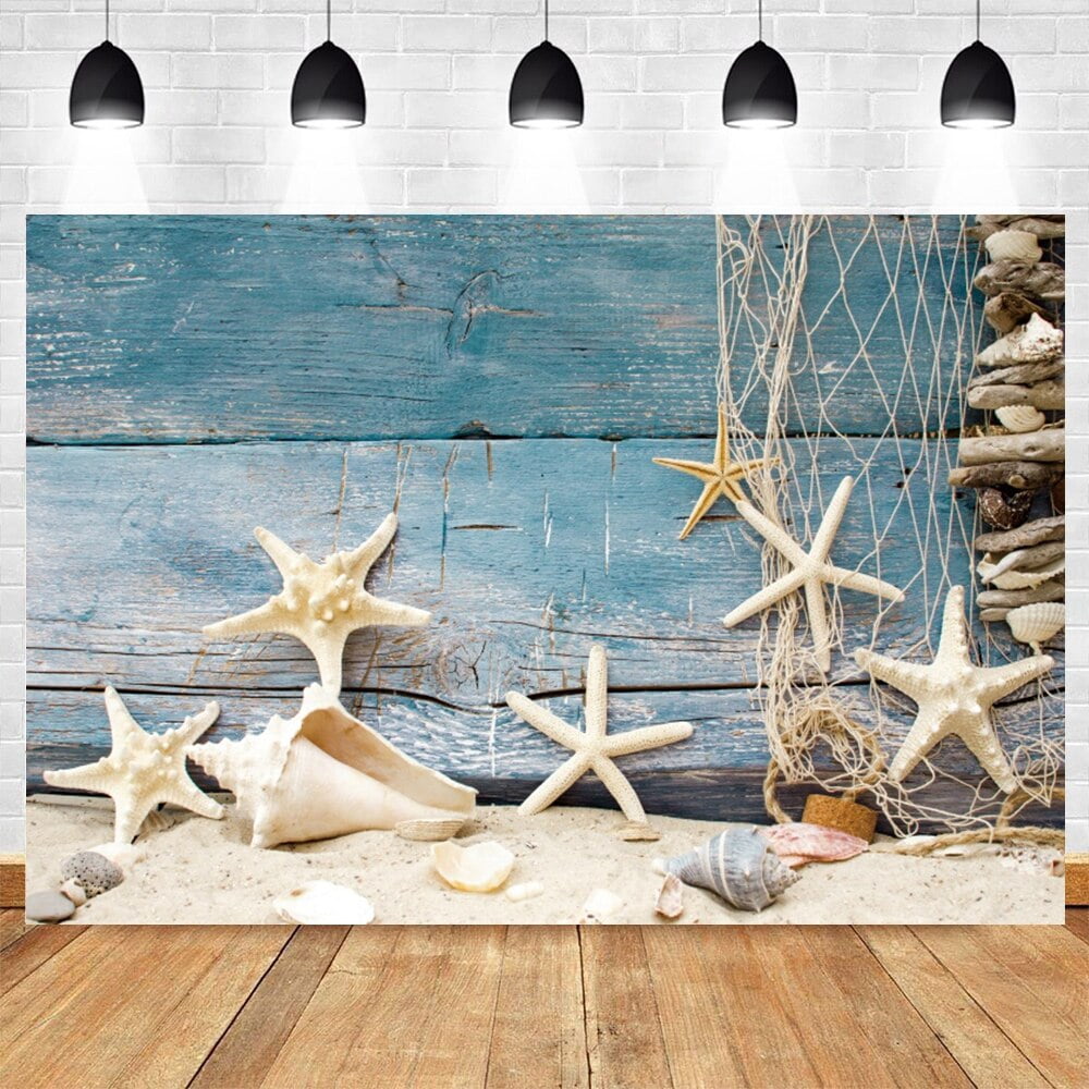Nautical Rudder Starfish Sea Theme Baby Birthday Portrait Photography ...
