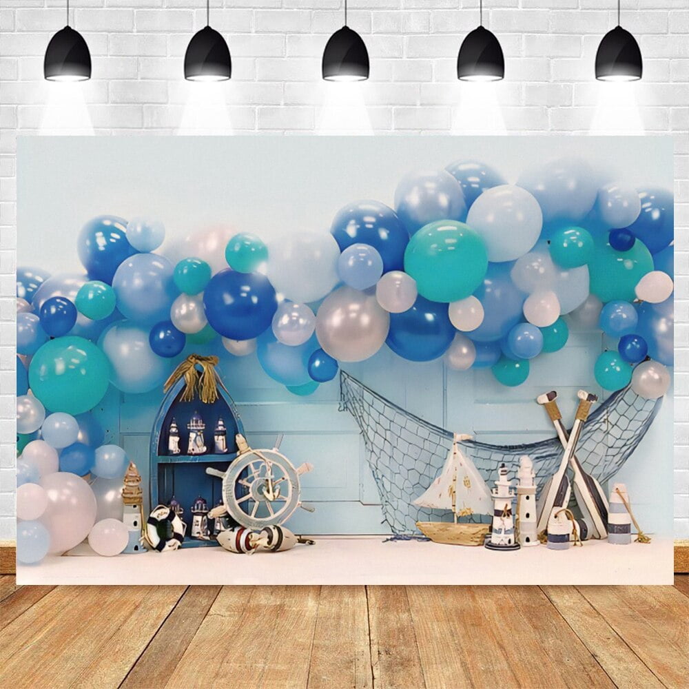 Nautical Rudder Starfish Sea Theme Baby Birthday Portrait Photography ...