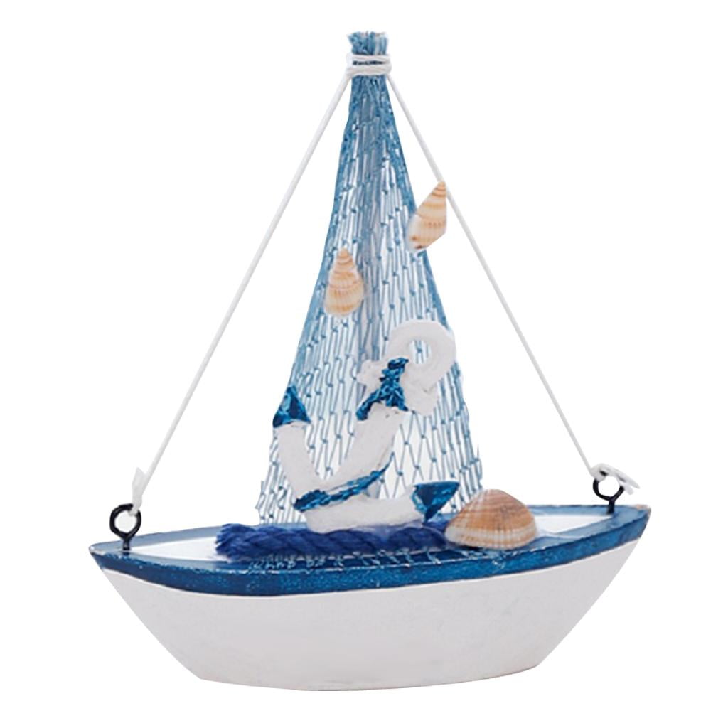 Nautical Sailboat Mini Wooden Rudder Sailing Ship Tabletop Decoration ...