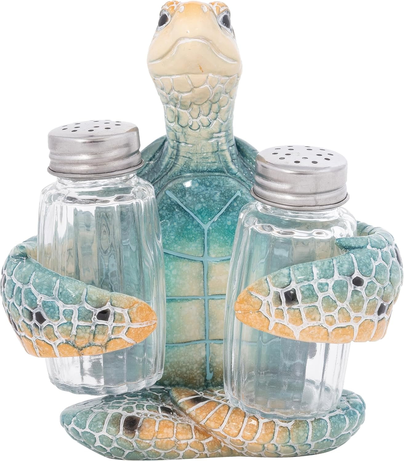 Nautical Salt Pepper Shaker Holder Set Glass Salt and Pepper Shakers ...