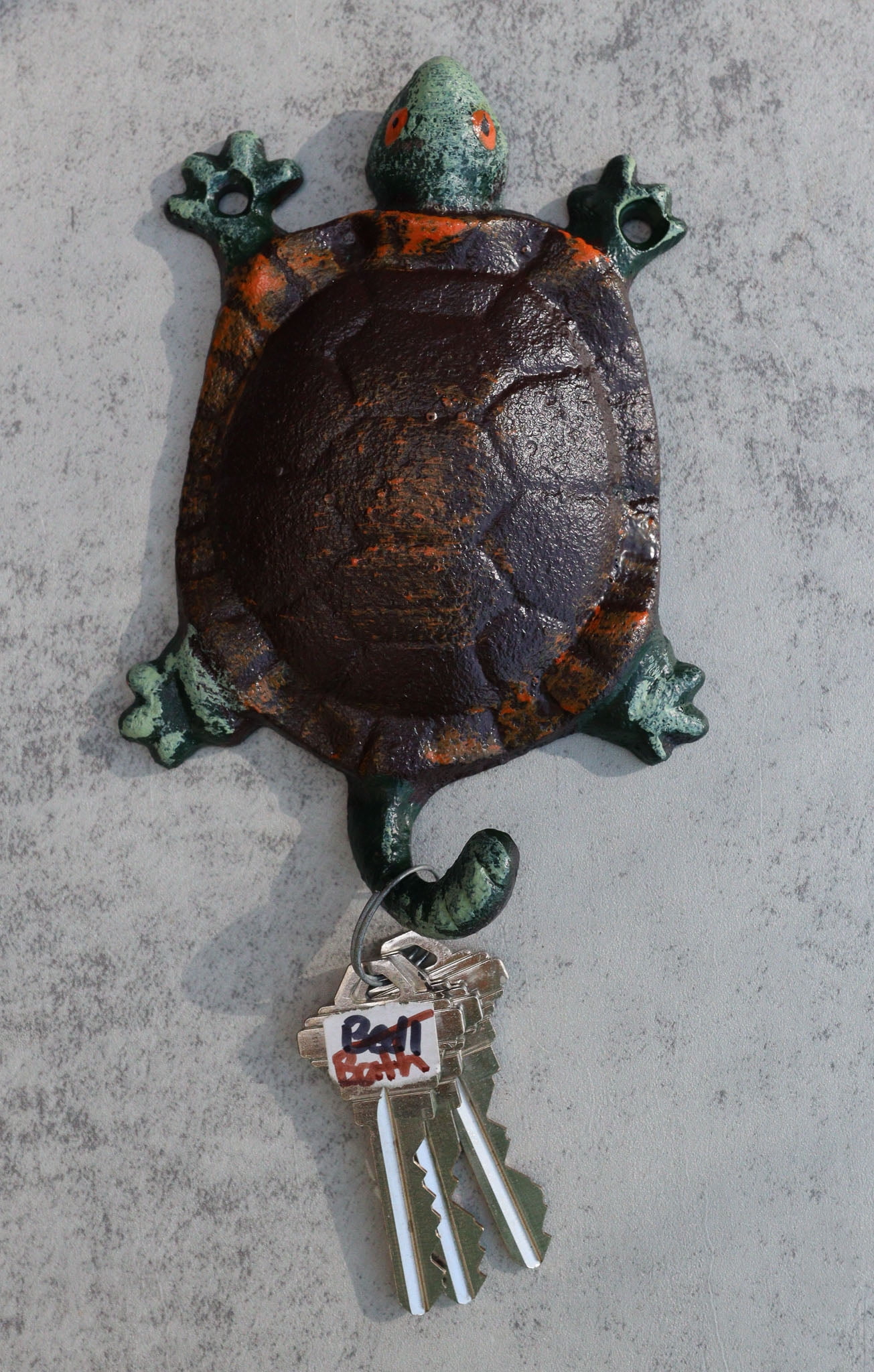 Nautical Sea Turtle Tortoise Cast Iron Rustic Verdigris Wall Hooks Set ...
