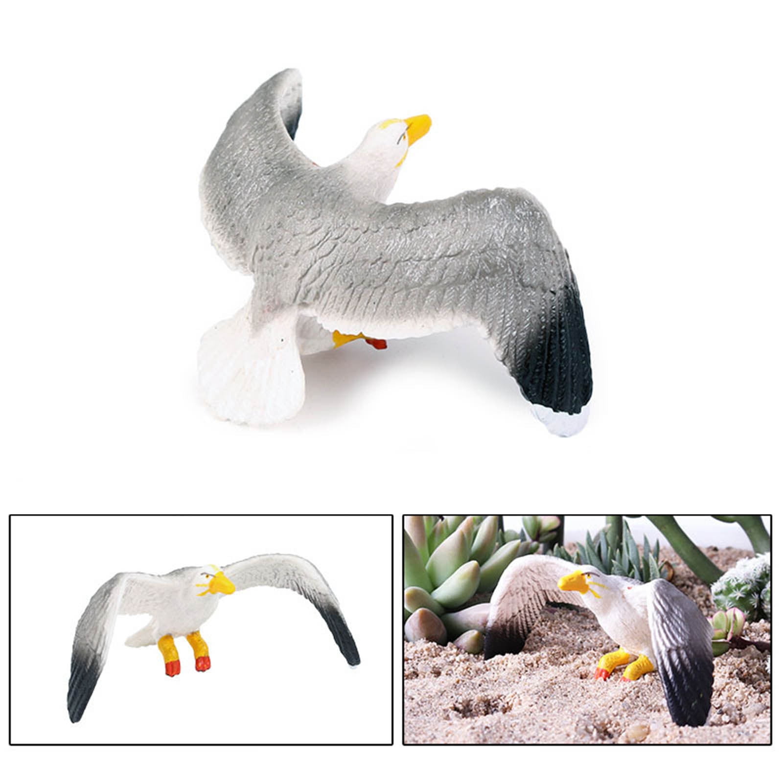 Nautical Seagull Statue Unique Bird Figurine for Home and Garden Space ...