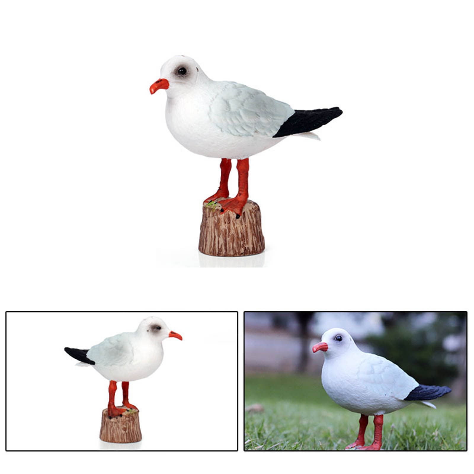 Nautical Seagull Statues - Coastal Bird Figurines for Indoor/Outdoor ...