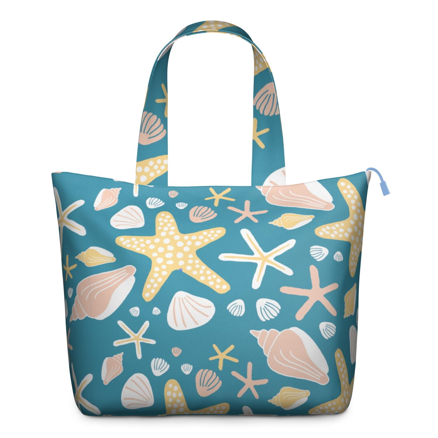 Nautical Seashell Weekender Bag - Spacious Travel Tote with Zipper ...