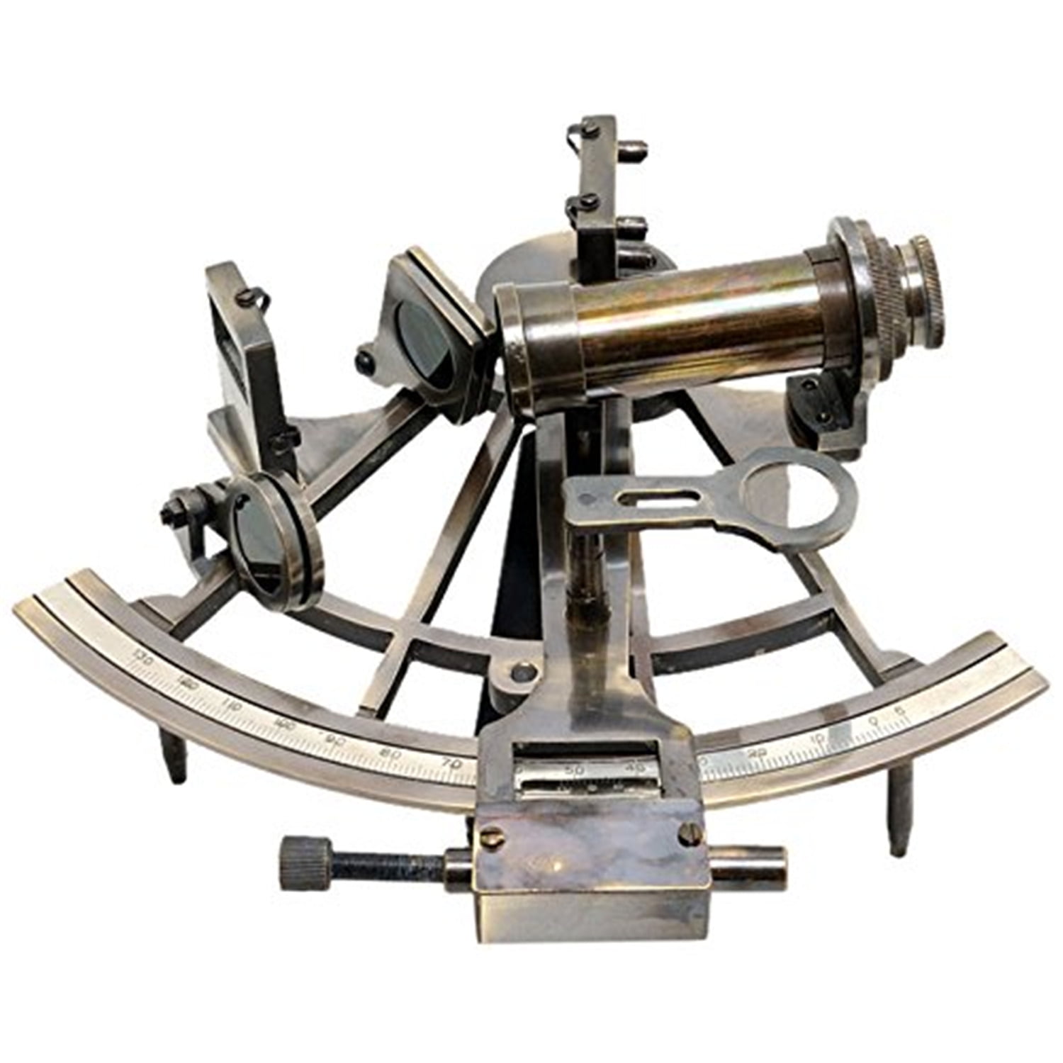 Old-Modern Handicrafts Nautical Sextant, Antique Brass Finish, Rosewood ...