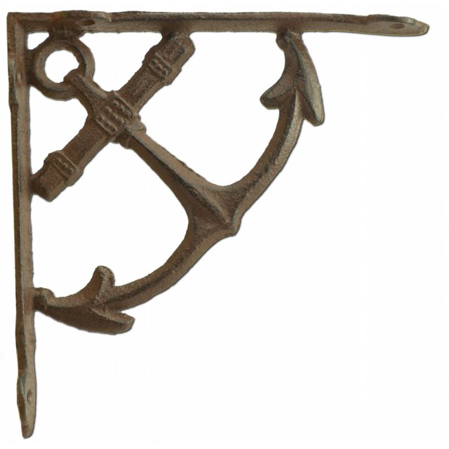 Nautical Shelf Bracket - Ship Anchor - Rust Brown Cast Iron - 7.75 ...
