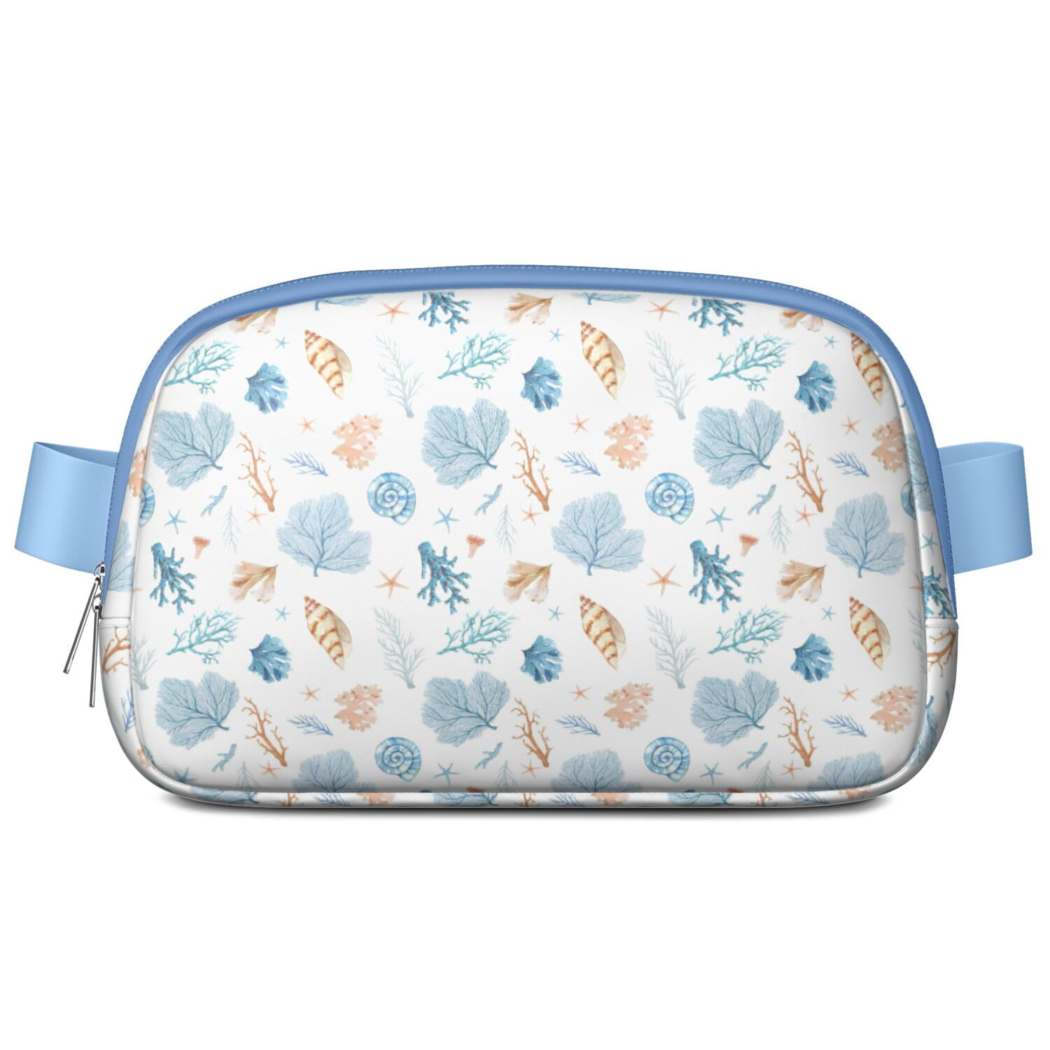 Nautical Shell Waist Bag – Spiral Seashell & Marine Life Fanny Pack ...