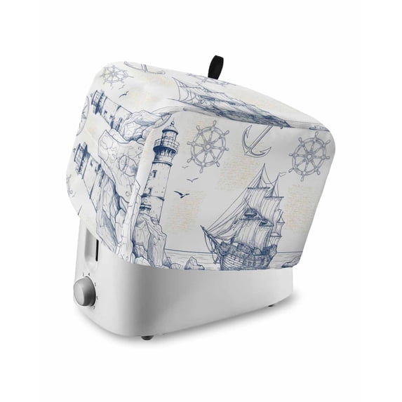 Nautical Ship Lighthouse Toaster Cover 4 Slice, Large Kitchen Appliance ...