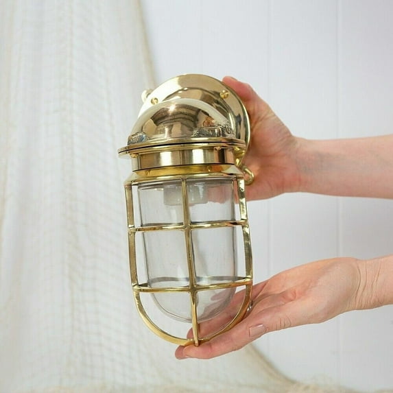 Nautical Ship Marine New Solid Brass Passageway Bulkhead Light Junction ...