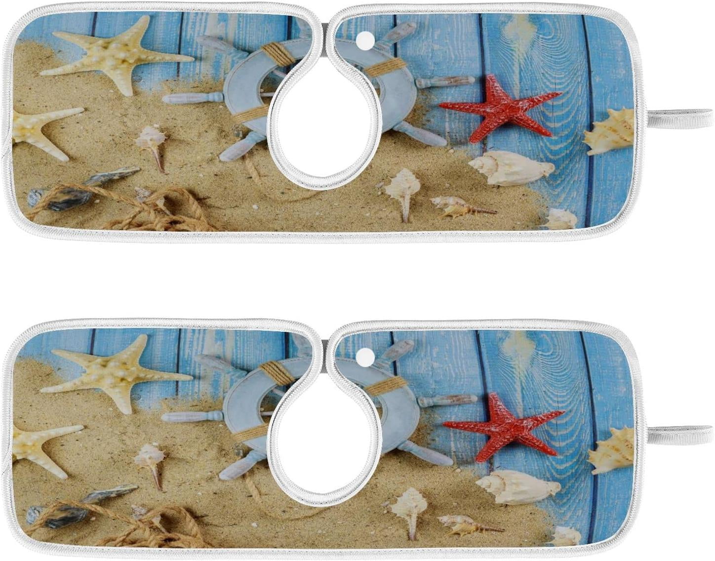 Nautical Ship Wheel Sink Splash Guard for Faucet 2 Packs Faucet ...