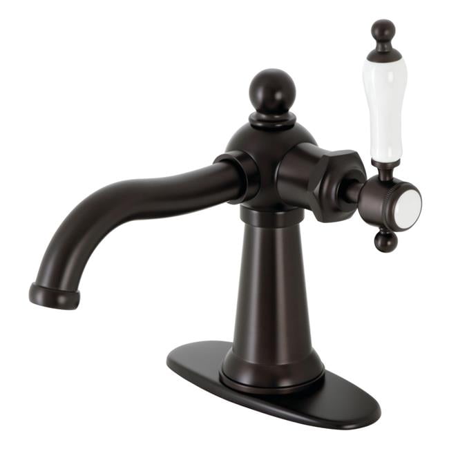 Nautical Single-Handle Bathroom Faucet with Push Pop-Up, Oil Rubbed ...